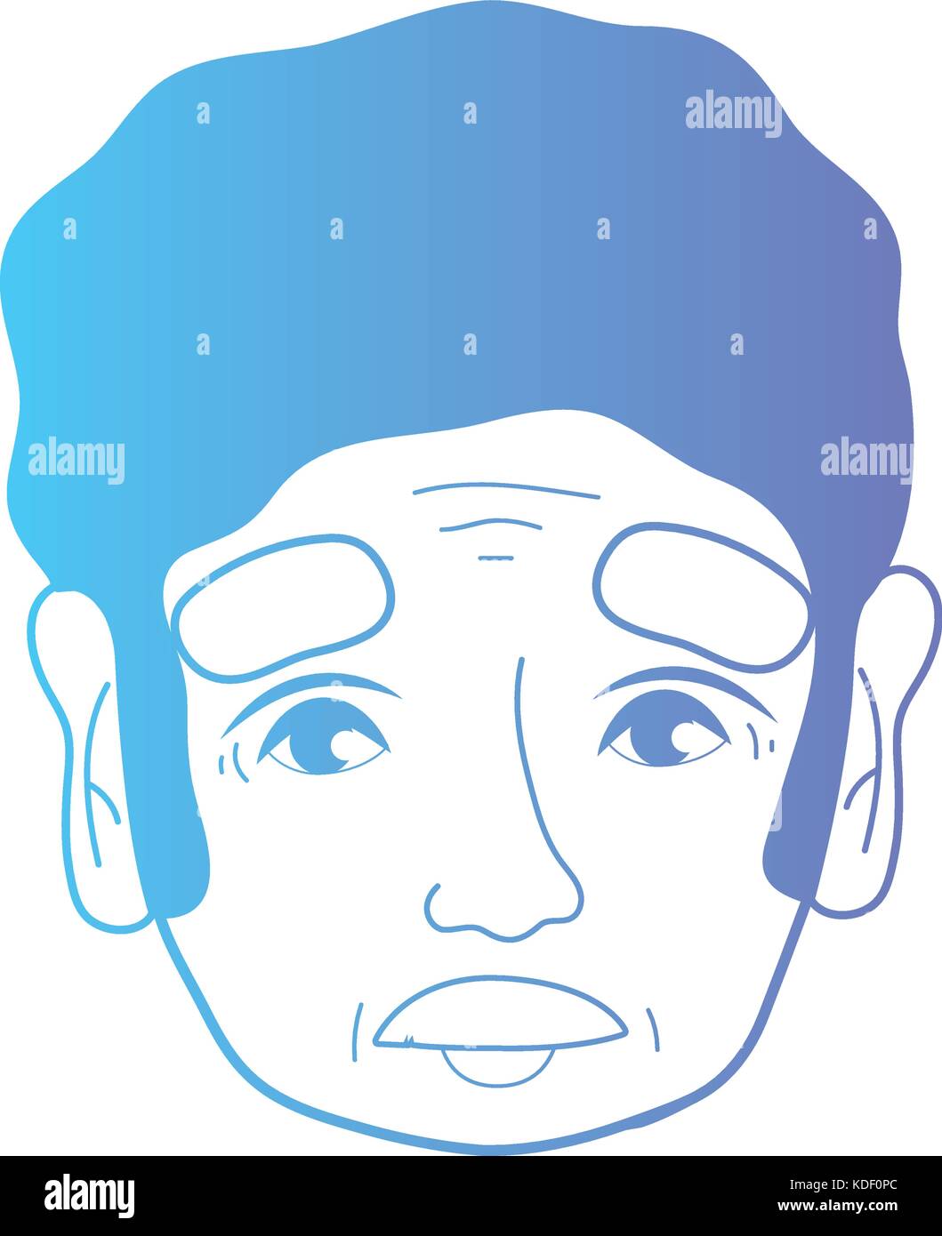 line avatar man head with hairstyle vector illustration Stock Vector ...