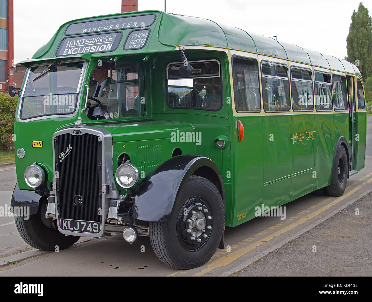Classic Restored Bristol Motors Bus Stock Photo - Alamy