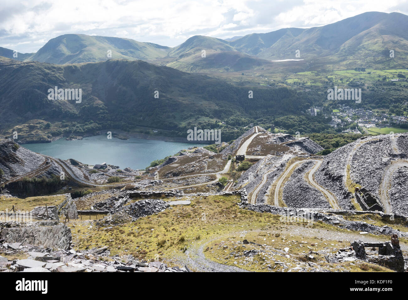 Dinorwic Slate Quarry between Llanberis and Dinorwig Stock Photo - Alamy