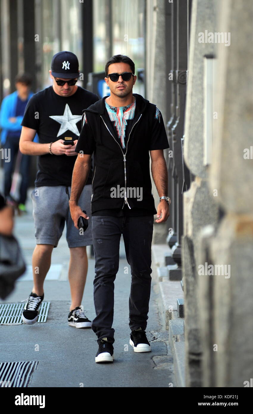 Italian footballer Eder Citadin Martins out and about in Milan with ...