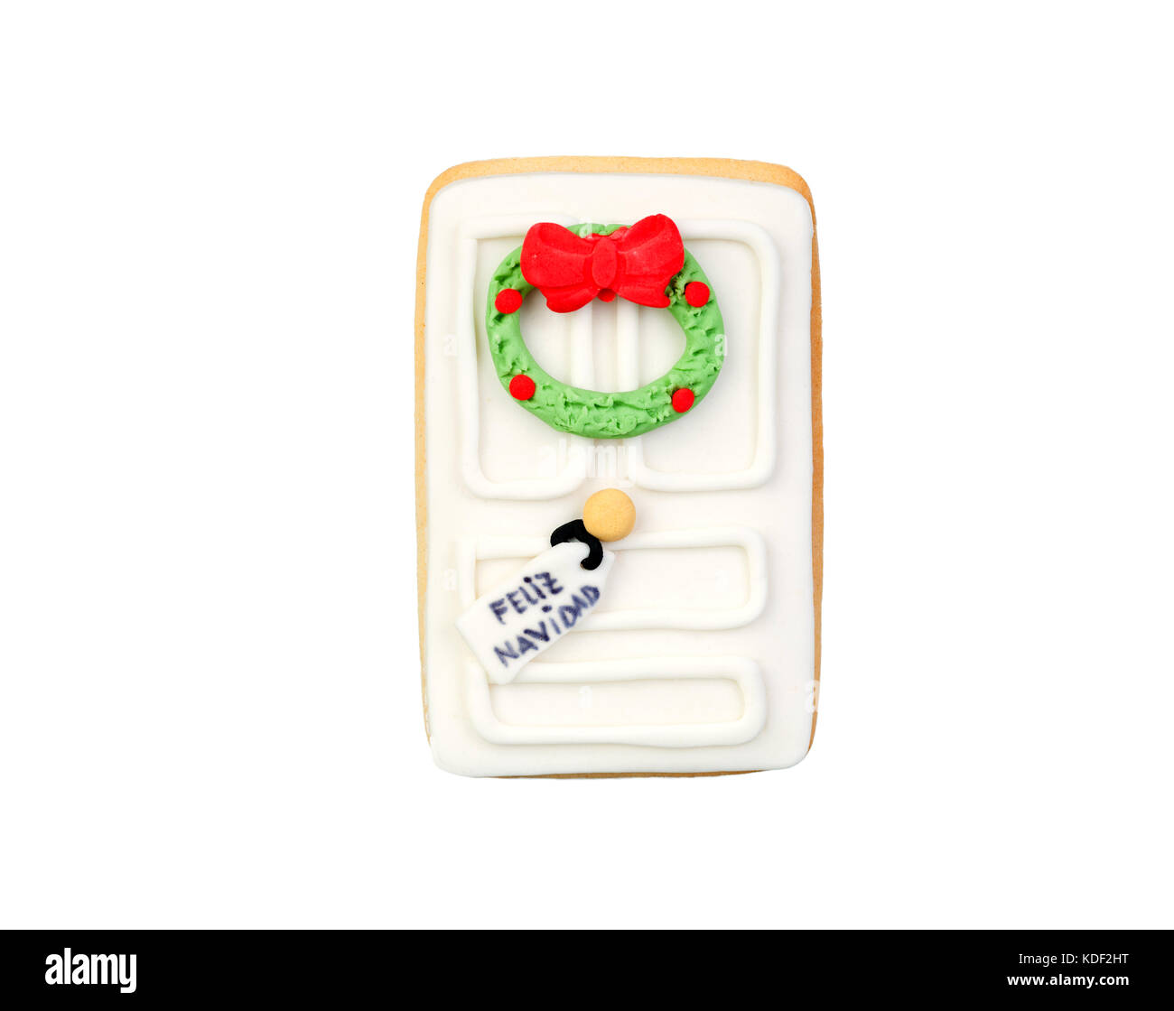 White door decorated christmas Cut Out Stock Images & Pictures - Alamy