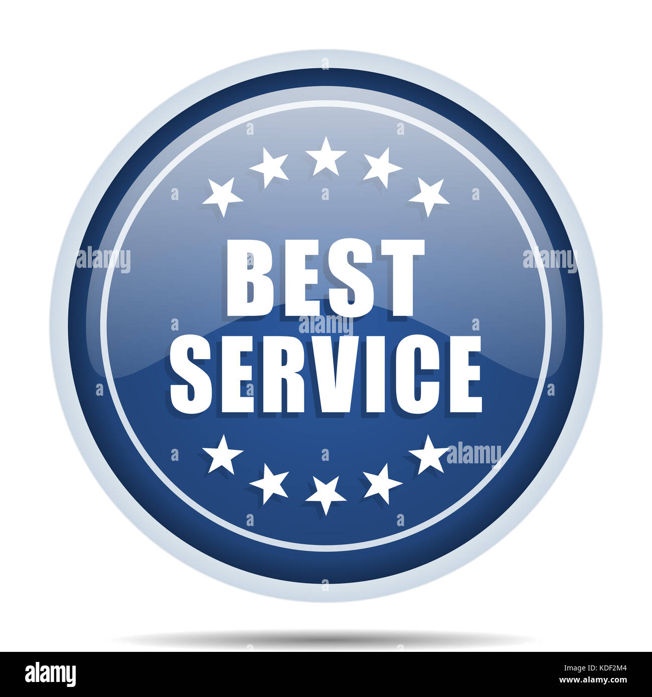 Best service blue round web icon. Circle isolated internet button for ...
