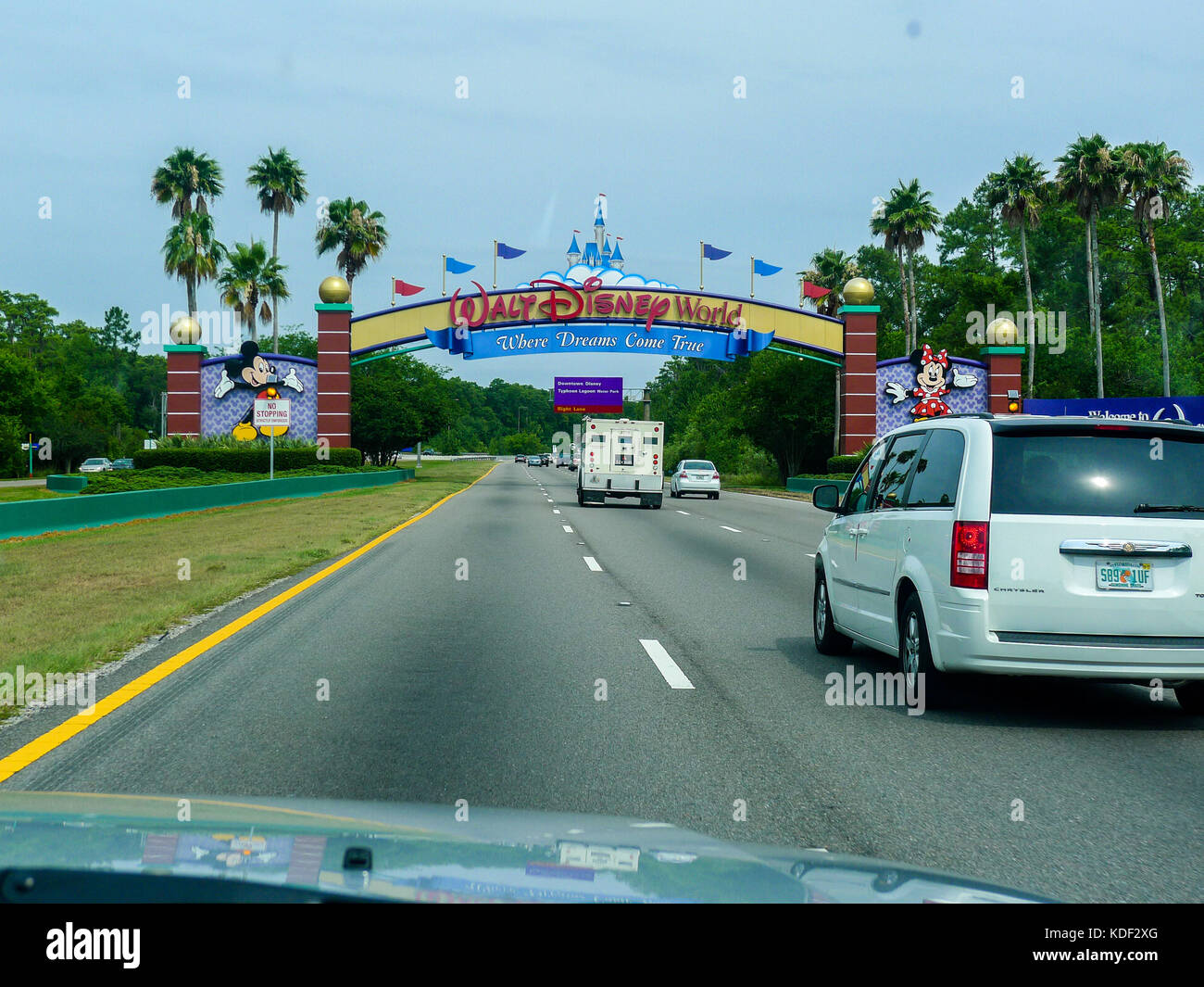 Driving into Magic Kingdom, Disney World, Florida, USA Stock Photo - Alamy