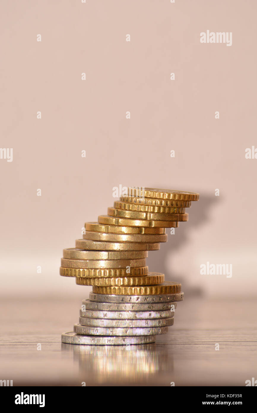 Pile of metal euro coins Stock Photo - Alamy