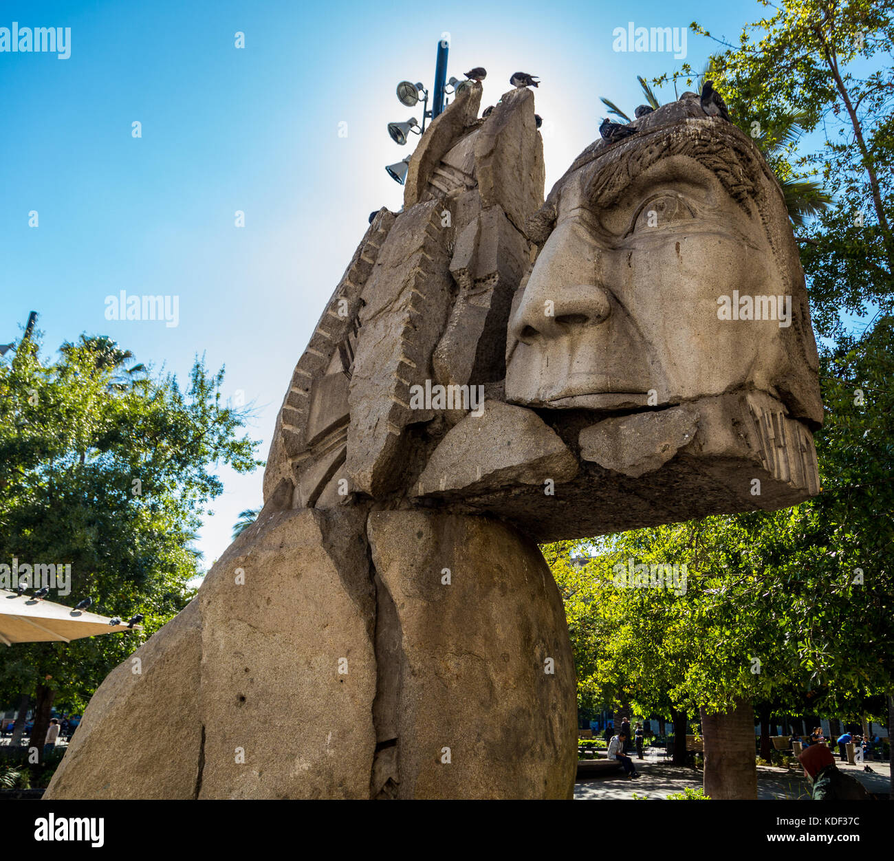 Monument to the Mapuche, Plaza de Armas, Santiago, Chile, South America ...