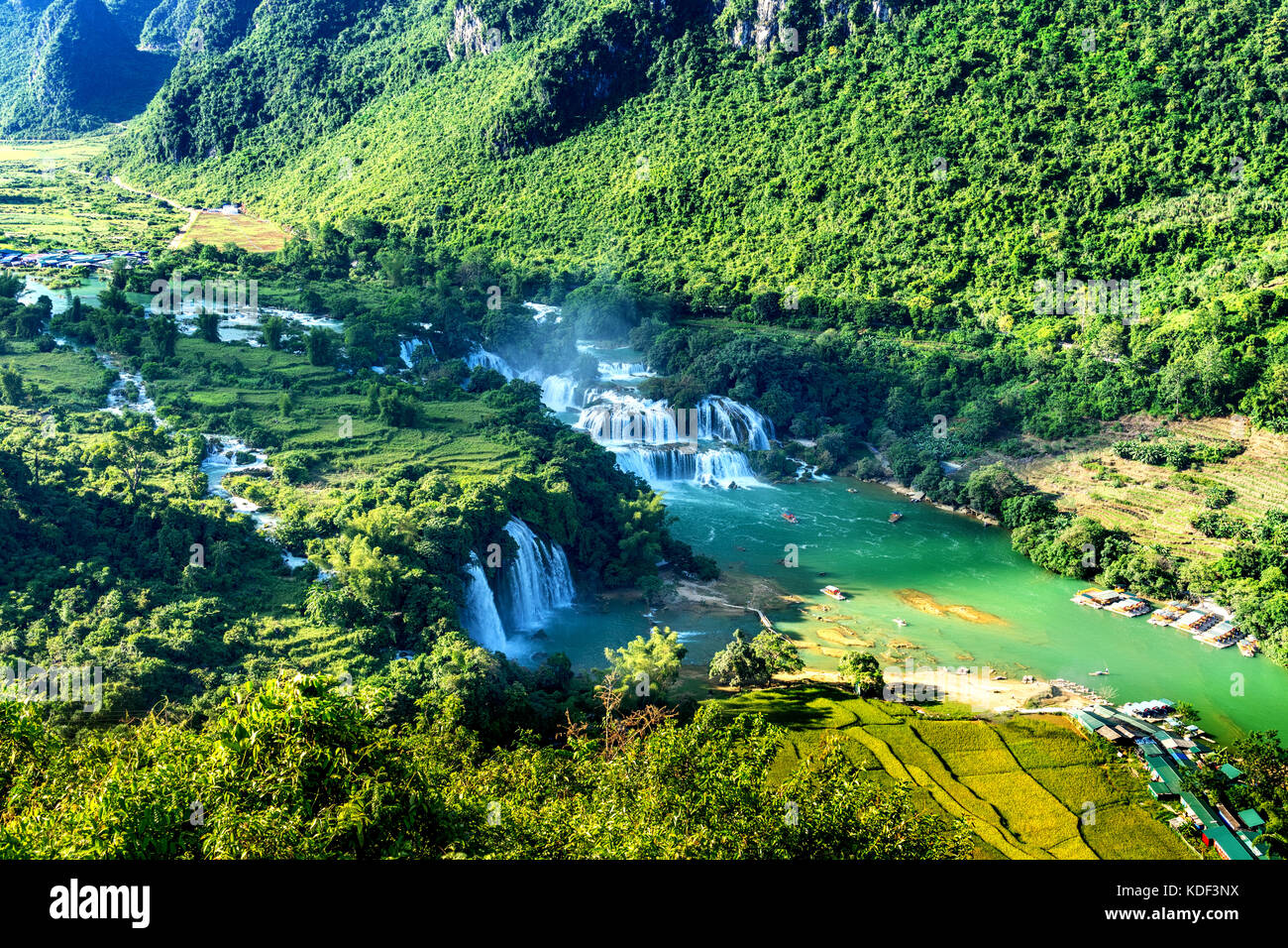 Royalty high quality free stock image aerial view of “ Ban Gioc ...