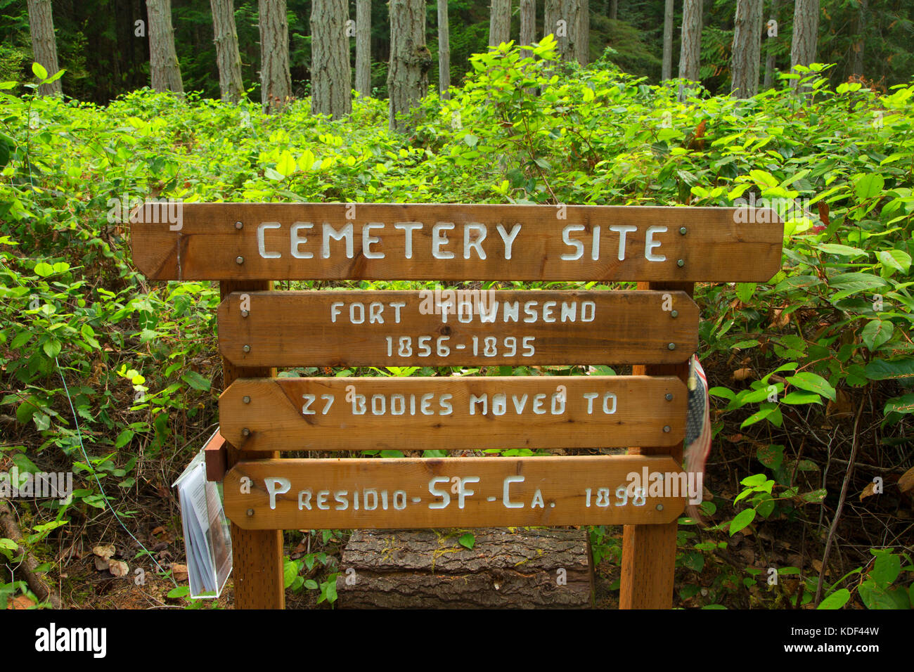 Cemetery site, Fort Townsend Historical State Park , Washington Stock ...