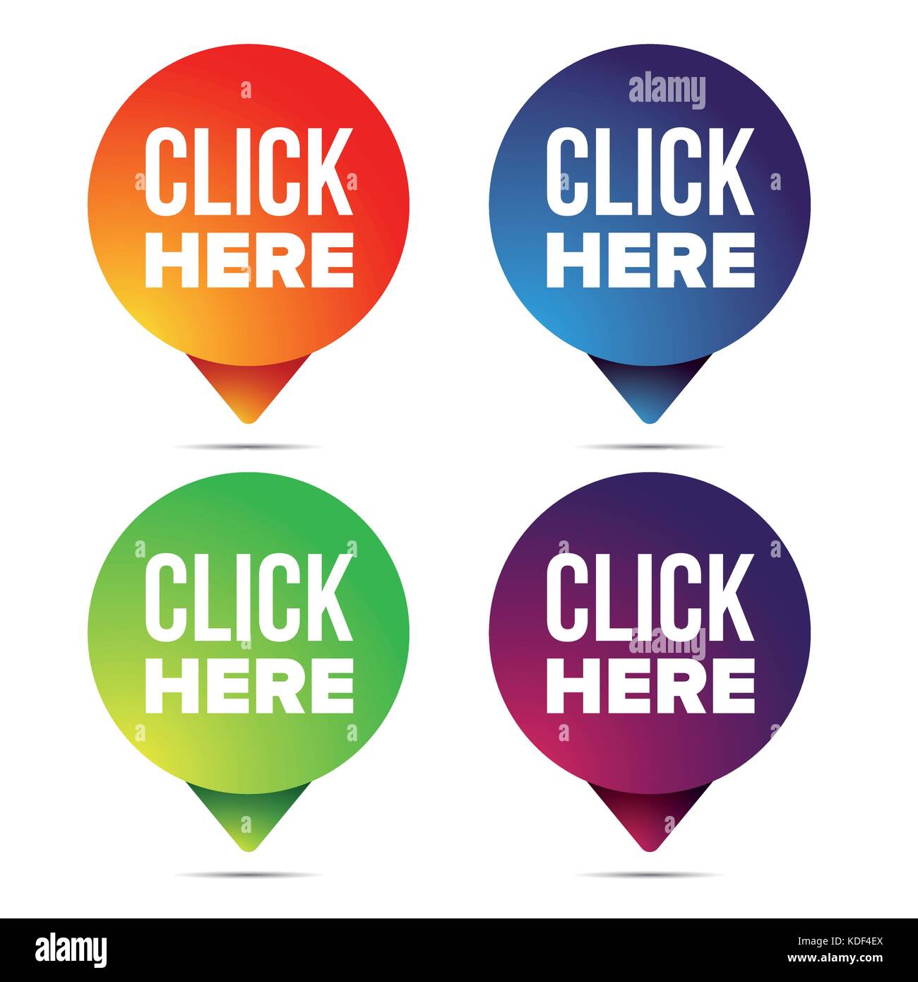 Click here button call to action Stock Vector Image & Art - Alamy