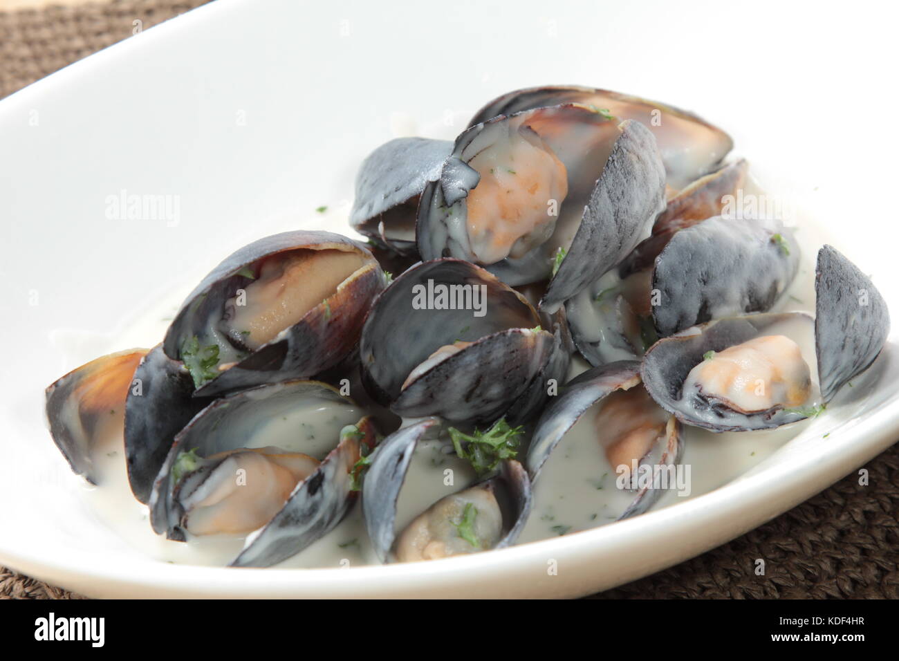 clam or mussel cuisine Stock Photo - Alamy