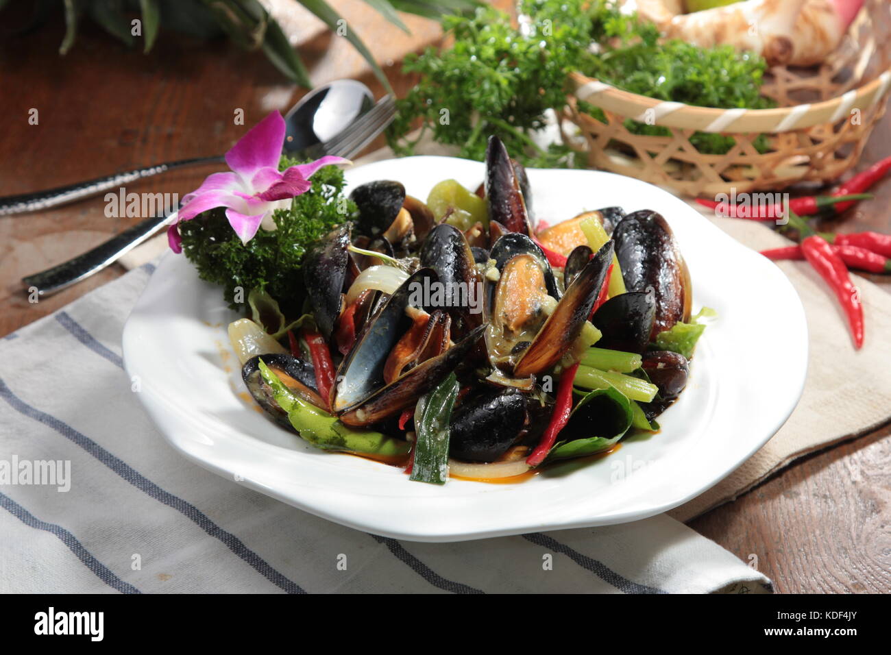 clam or mussel cuisine Stock Photo - Alamy