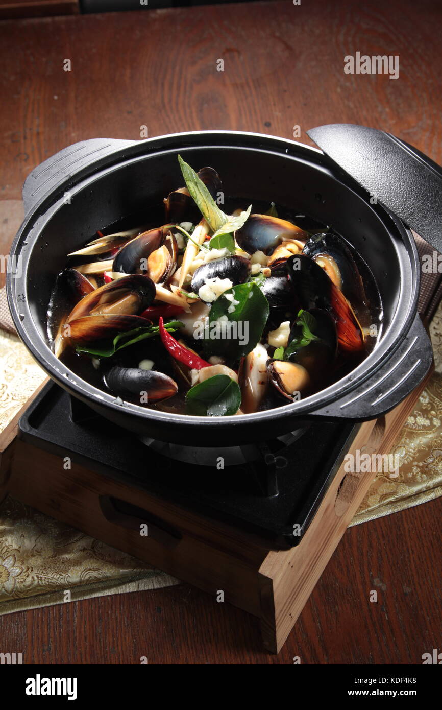 clam or mussel cuisine Stock Photo - Alamy
