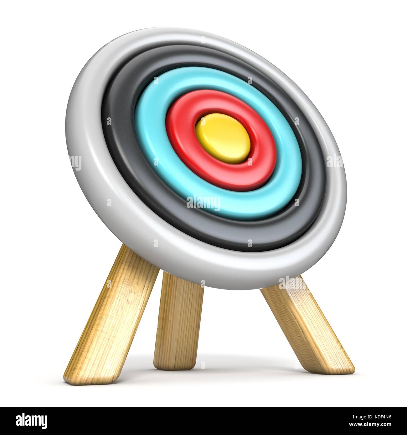 Archery target side view 3D render illustration isolated on white ...