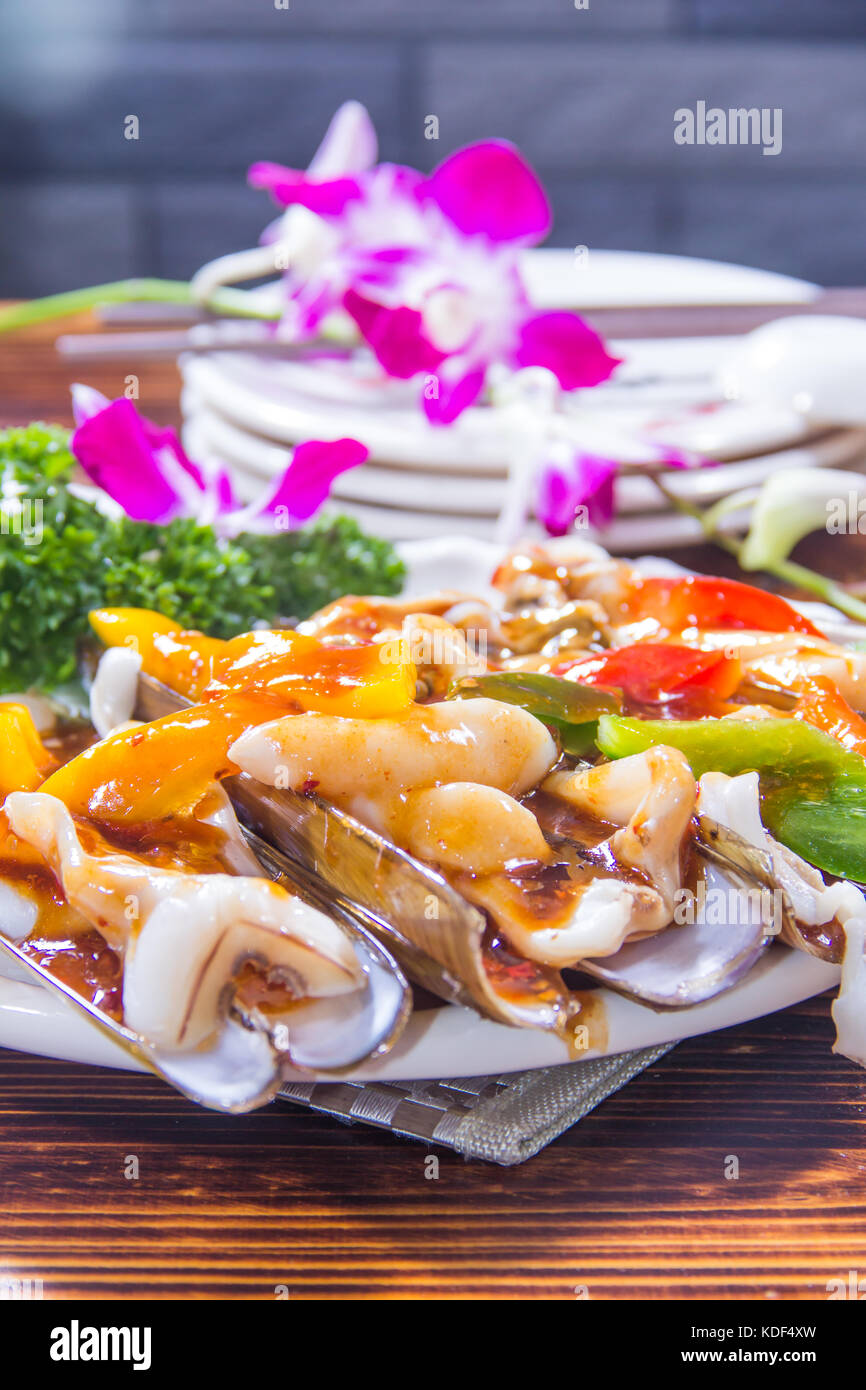 clam or mussel cuisine Stock Photo - Alamy