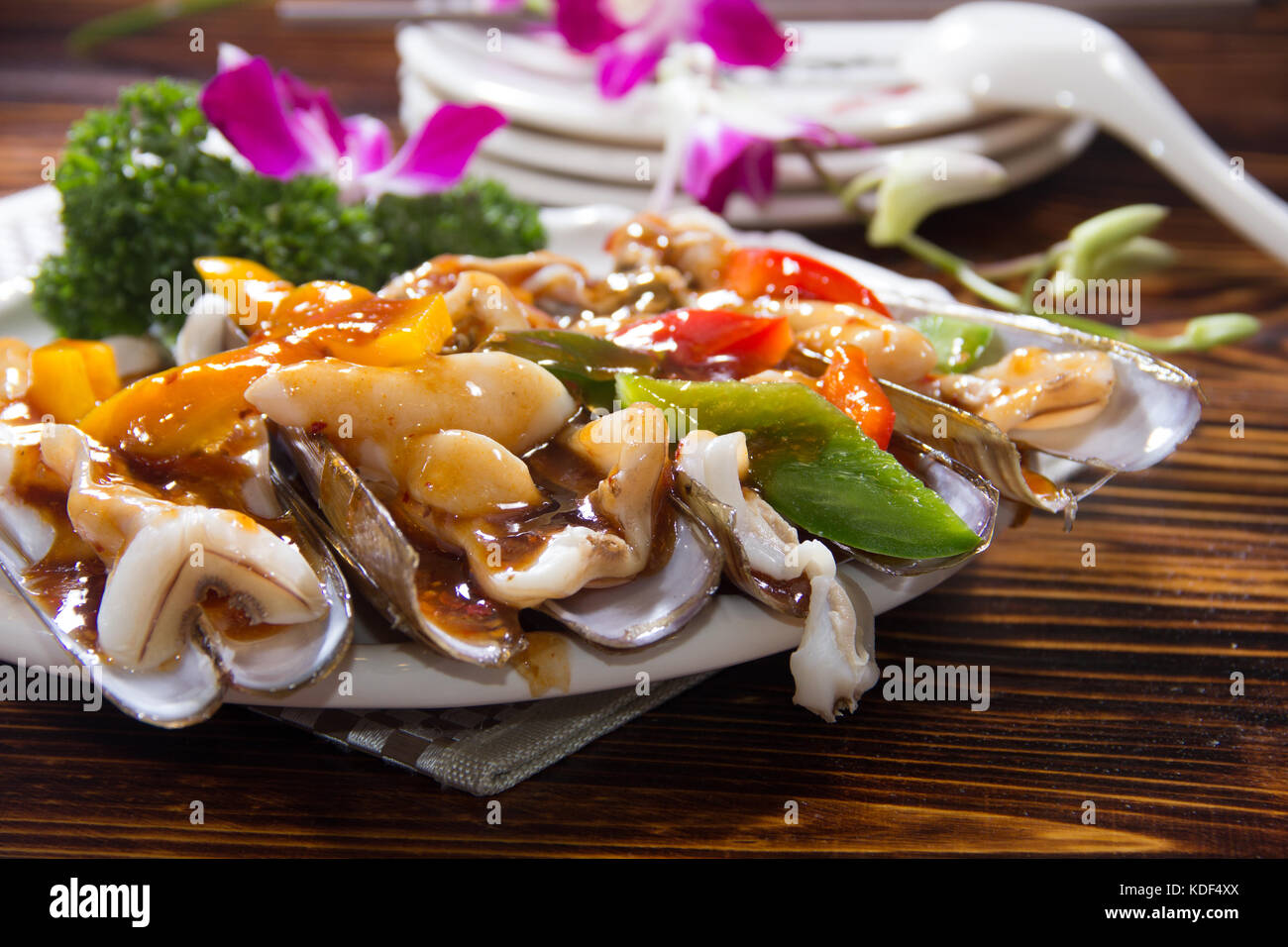 clam or mussel cuisine Stock Photo - Alamy