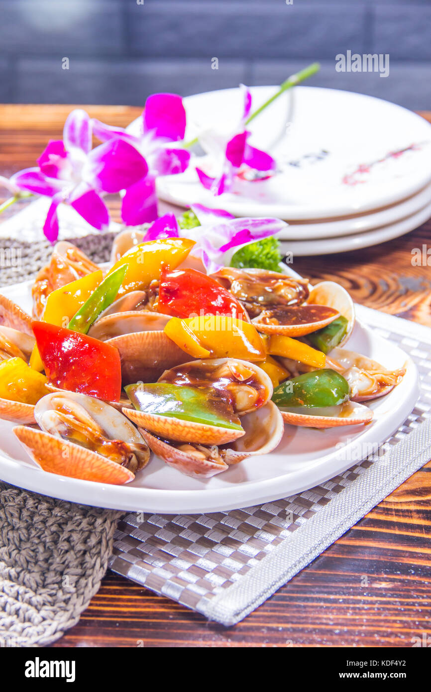 clam or mussel cuisine Stock Photo - Alamy