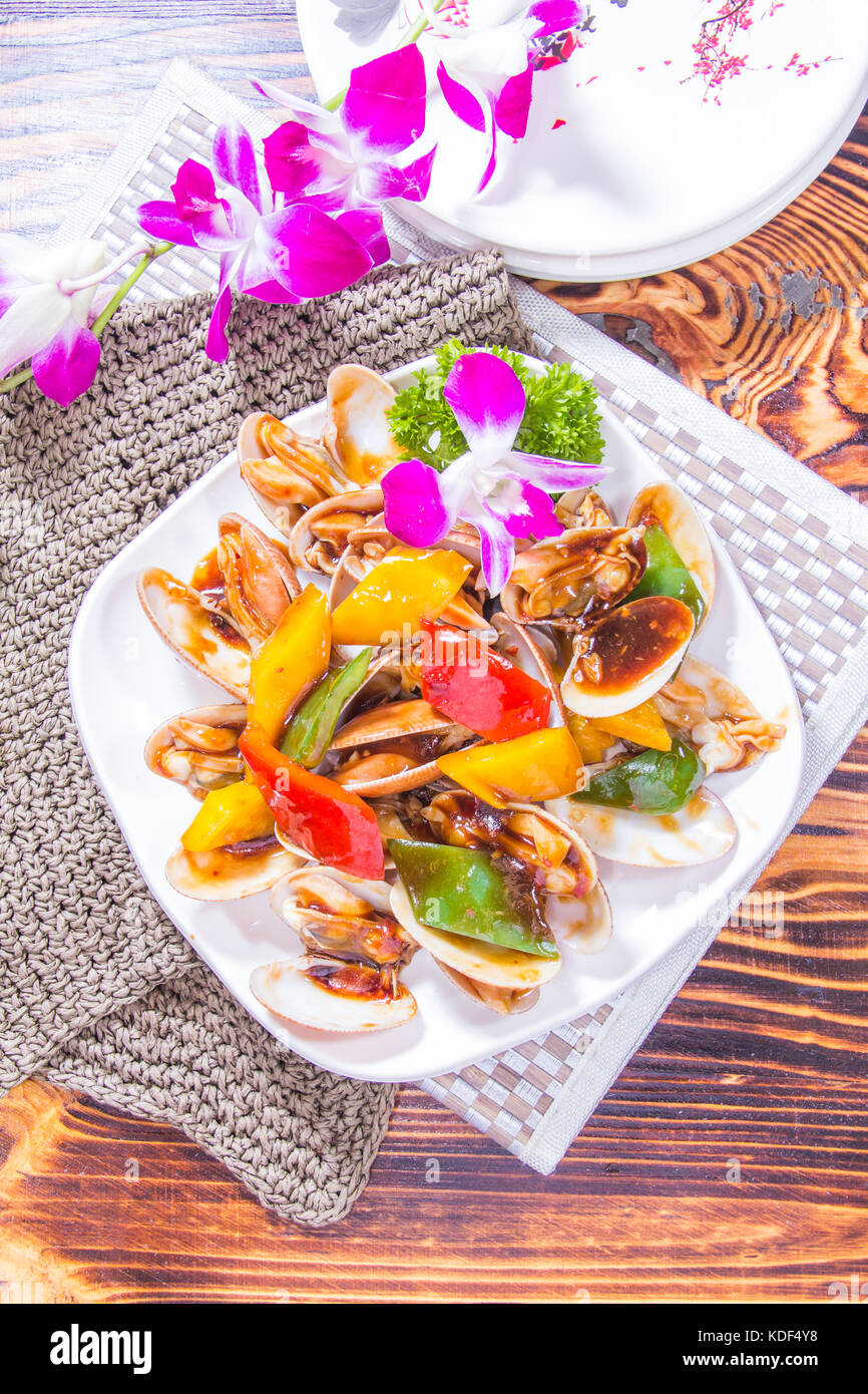 clam or mussel cuisine Stock Photo - Alamy
