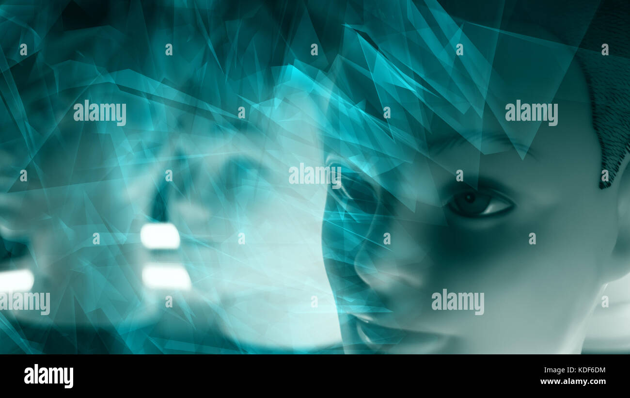 Machine deep learning ai concept Stock Photo - Alamy