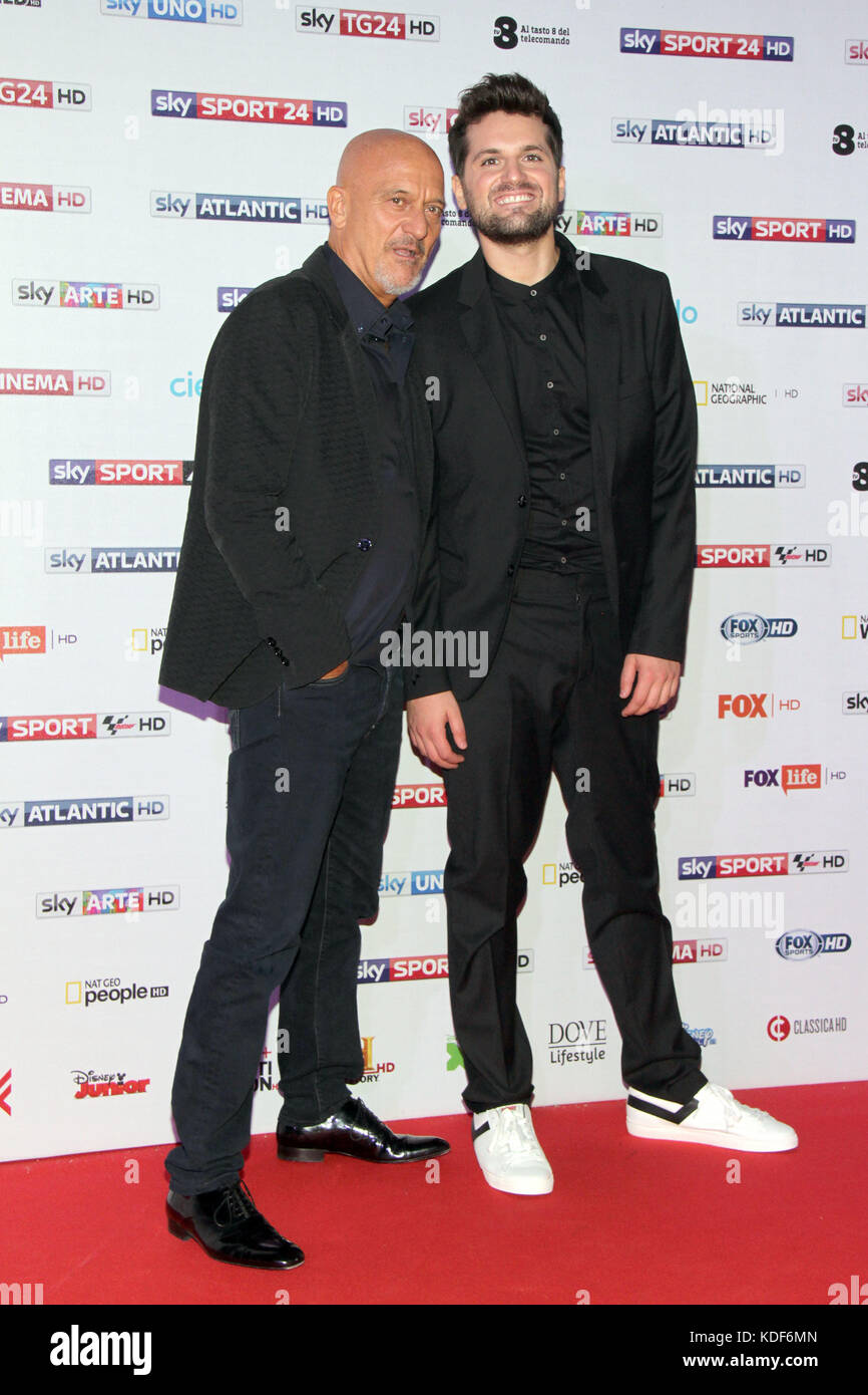 Sky Upfront Presentation - Arrivals Featuring: Claudio Bisio and Frank ...