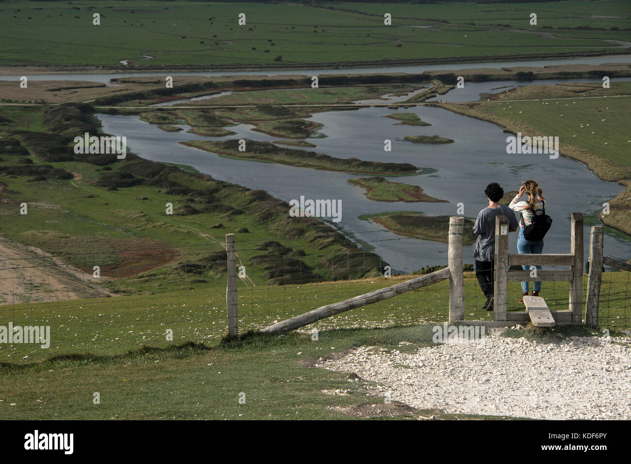 Seven Sisters Country Park situated at Exceat in East Sussex between ...