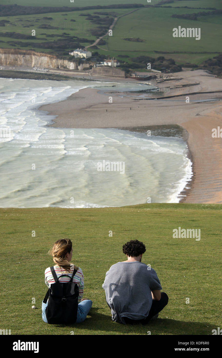 Seven Sisters Country Park situated at Exceat in East Sussex between ...