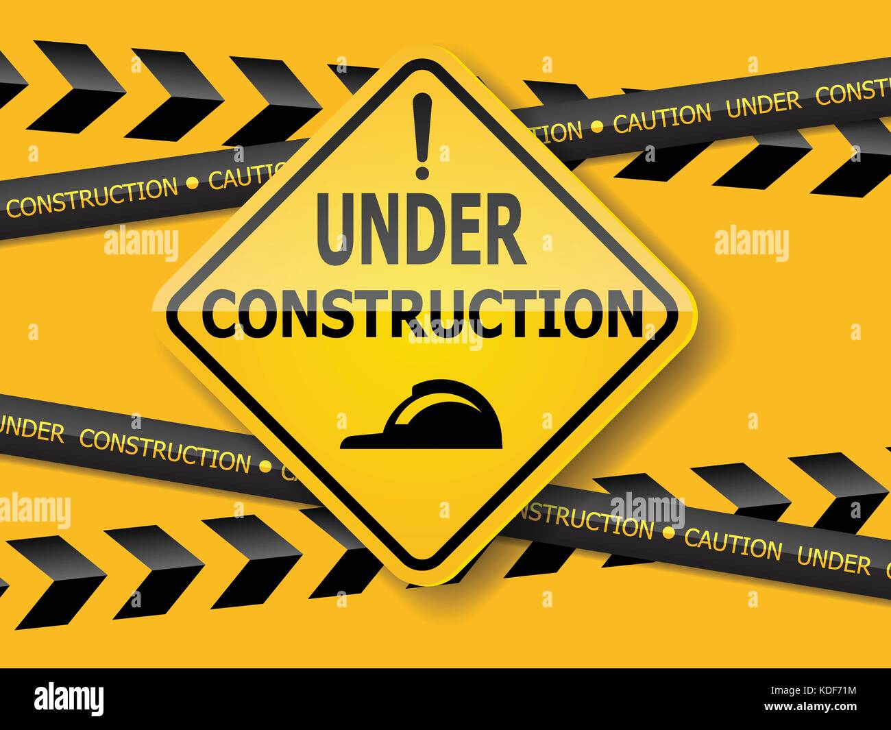 under construction sign label background vector illustration Stock ...