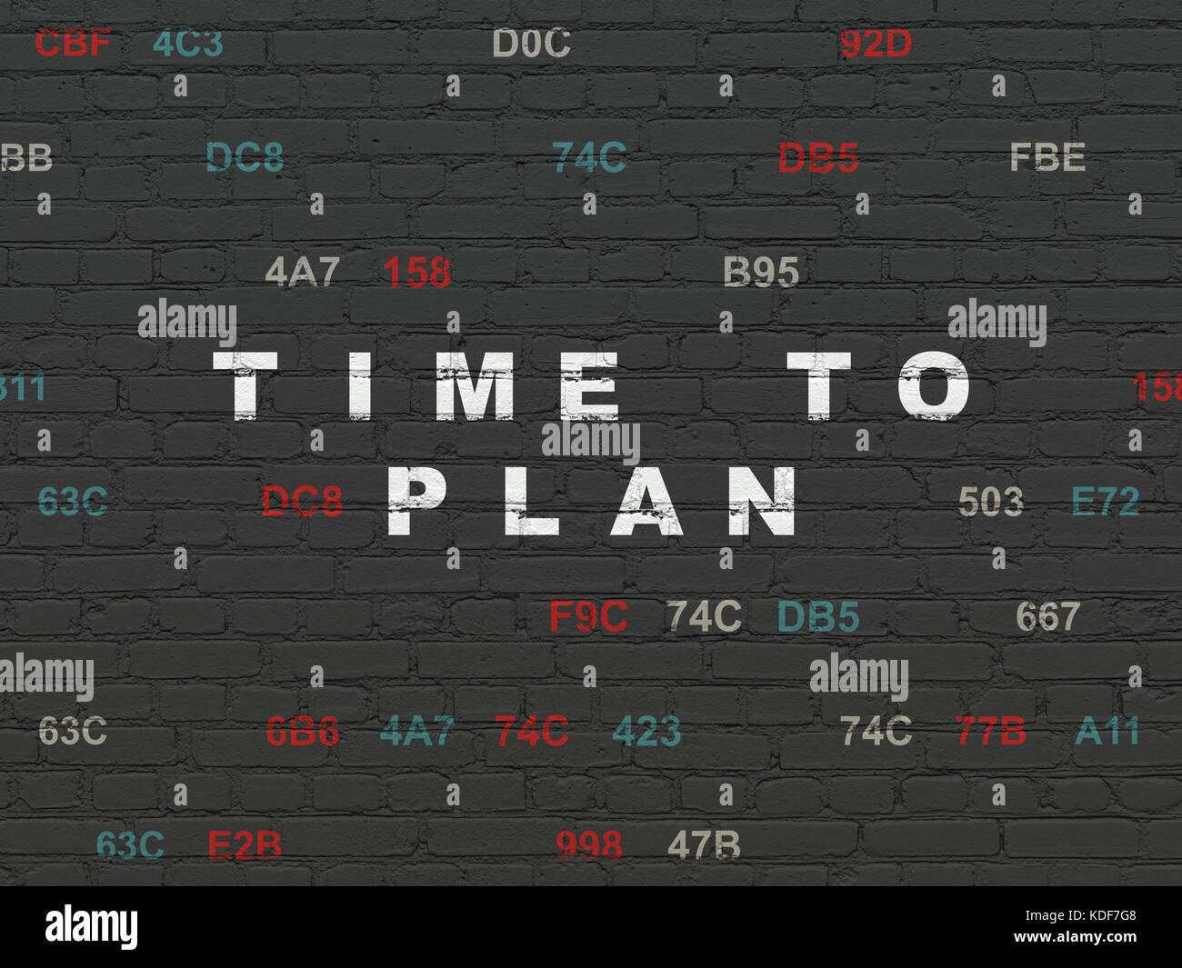 Time concept: Time to Plan on wall background Stock Photo - Alamy