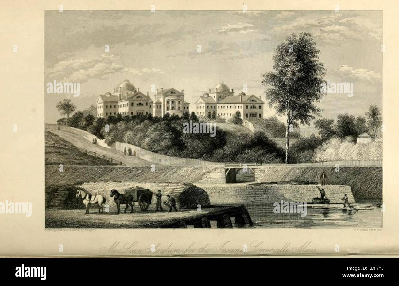 Joseph Barrell House with early McLean Asylum Stock Photo - Alamy