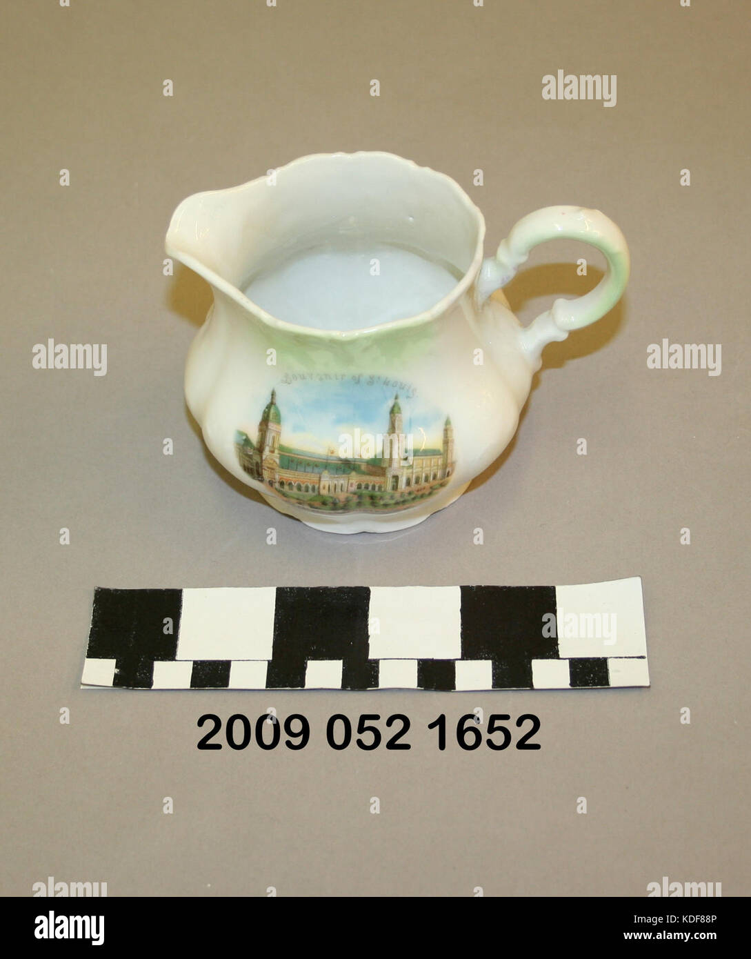 Miniature White Ceramic Pitcher With Color Transfer Image of the Palace ...