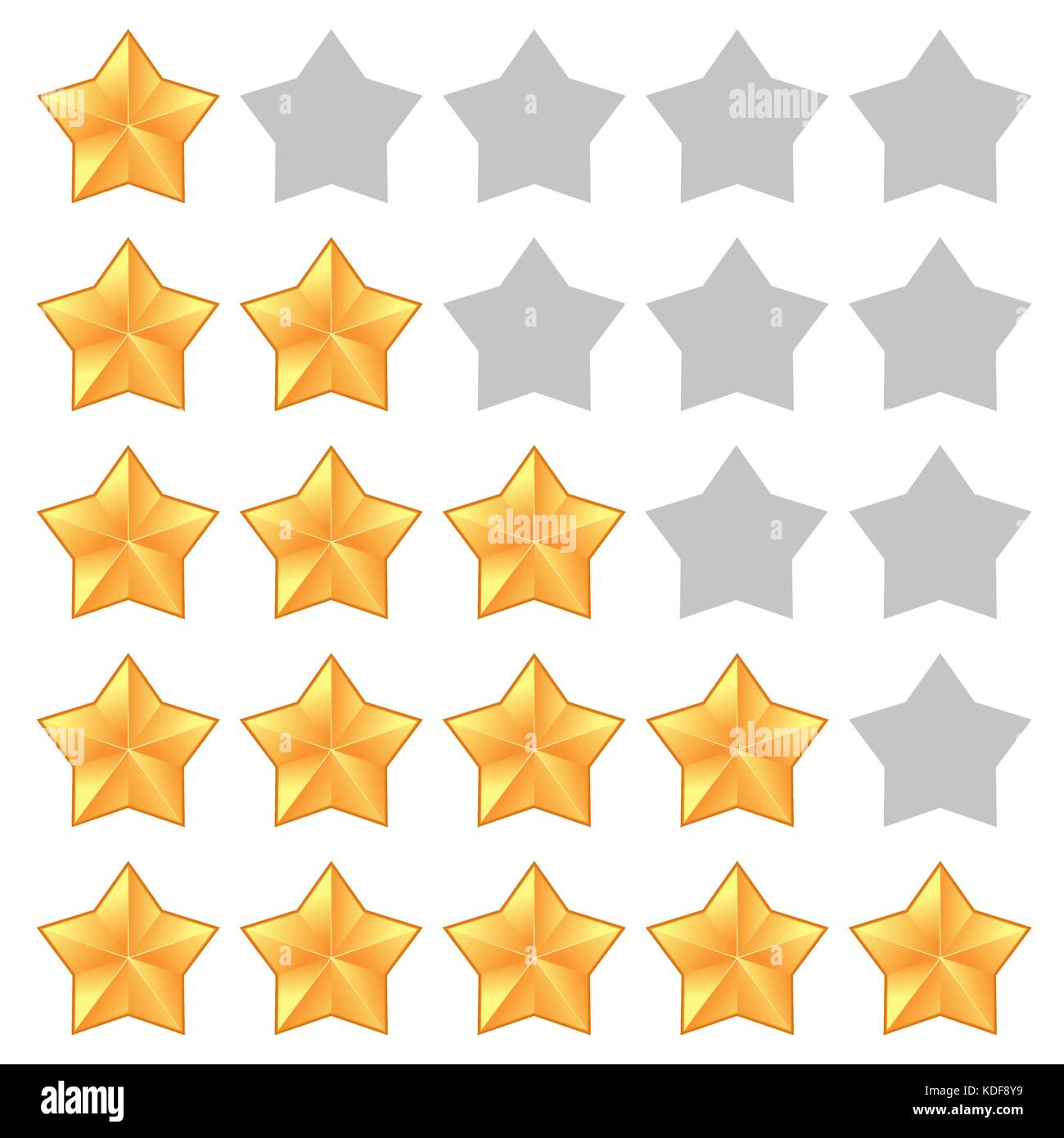 Five star rating. Different ranks Stock Vector Image & Art - Alamy