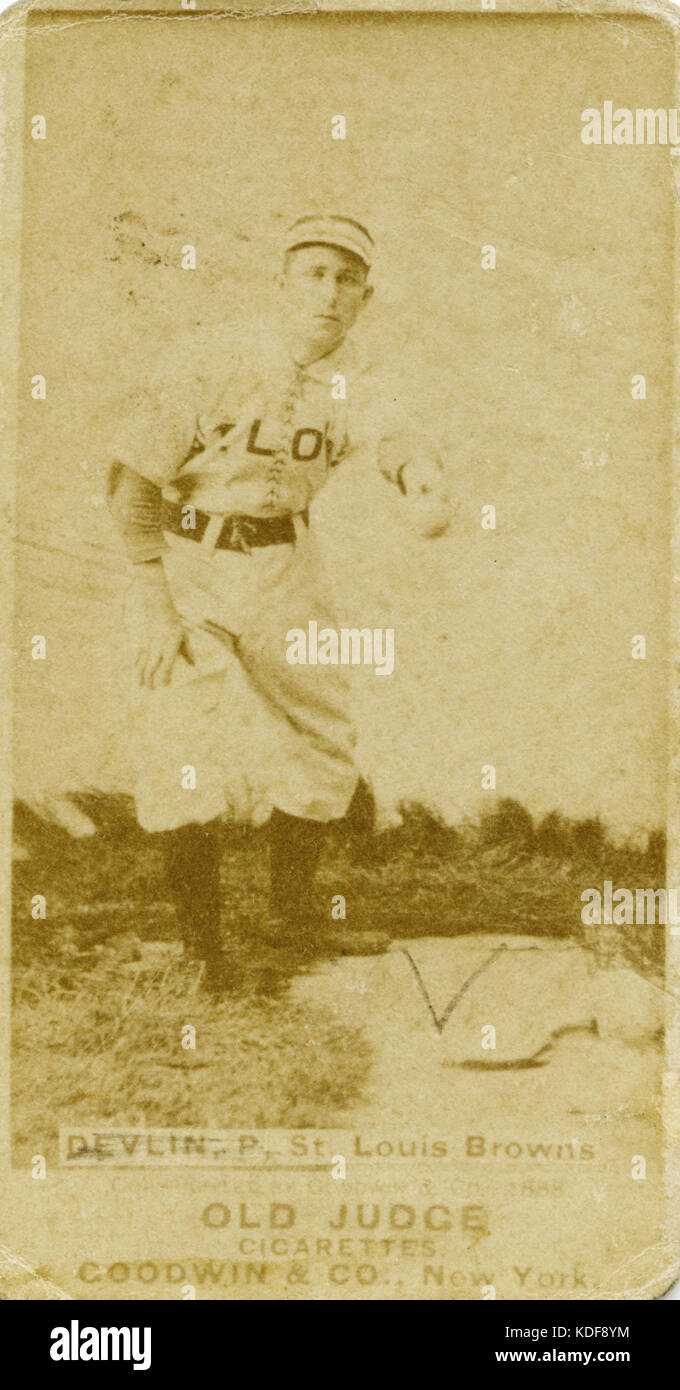 J. Devlin, St. Louis Browns, baseball card portrait Stock Photo - Alamy