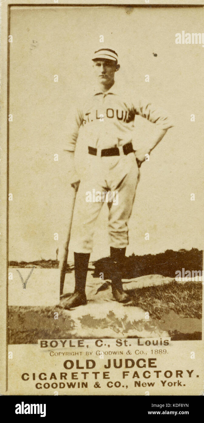 Old Judge Goodwin and Company baseball card for St. Louis Brown's Boyle ...