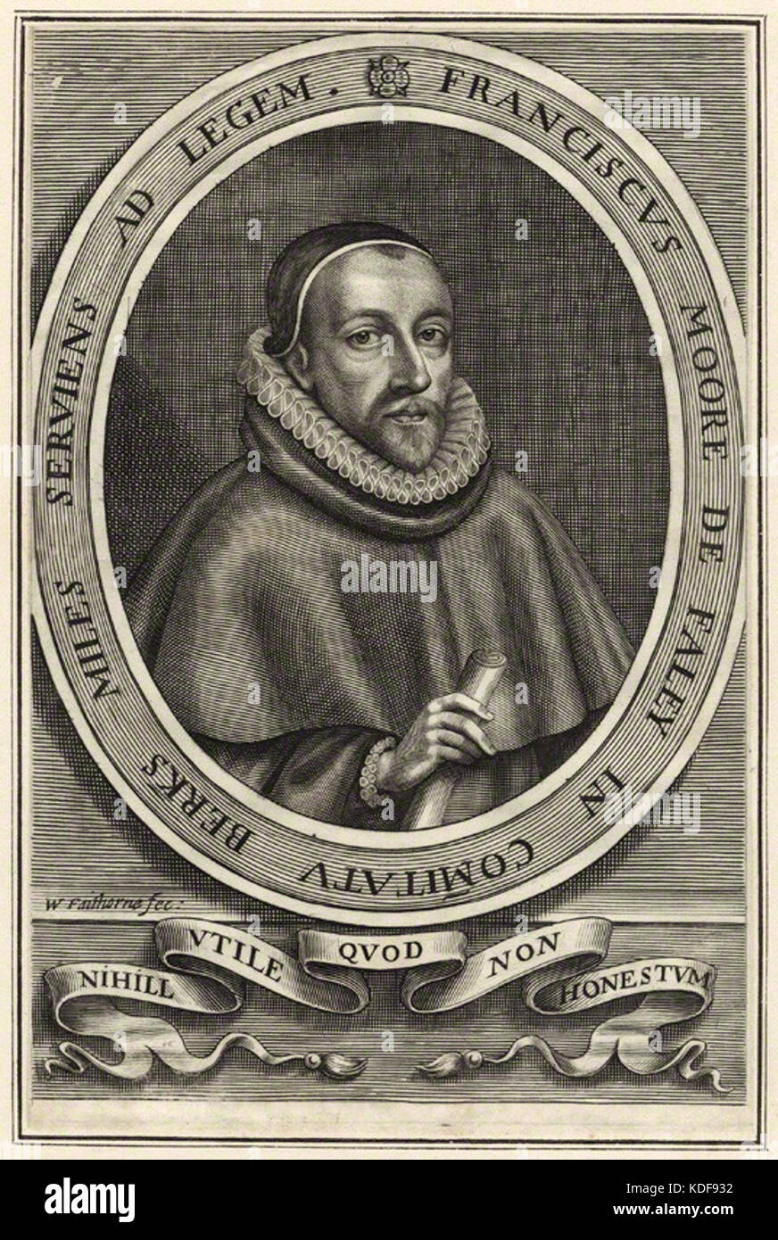 Sir Francis Moore (1599 1621), line engraving by William Faithorne ...