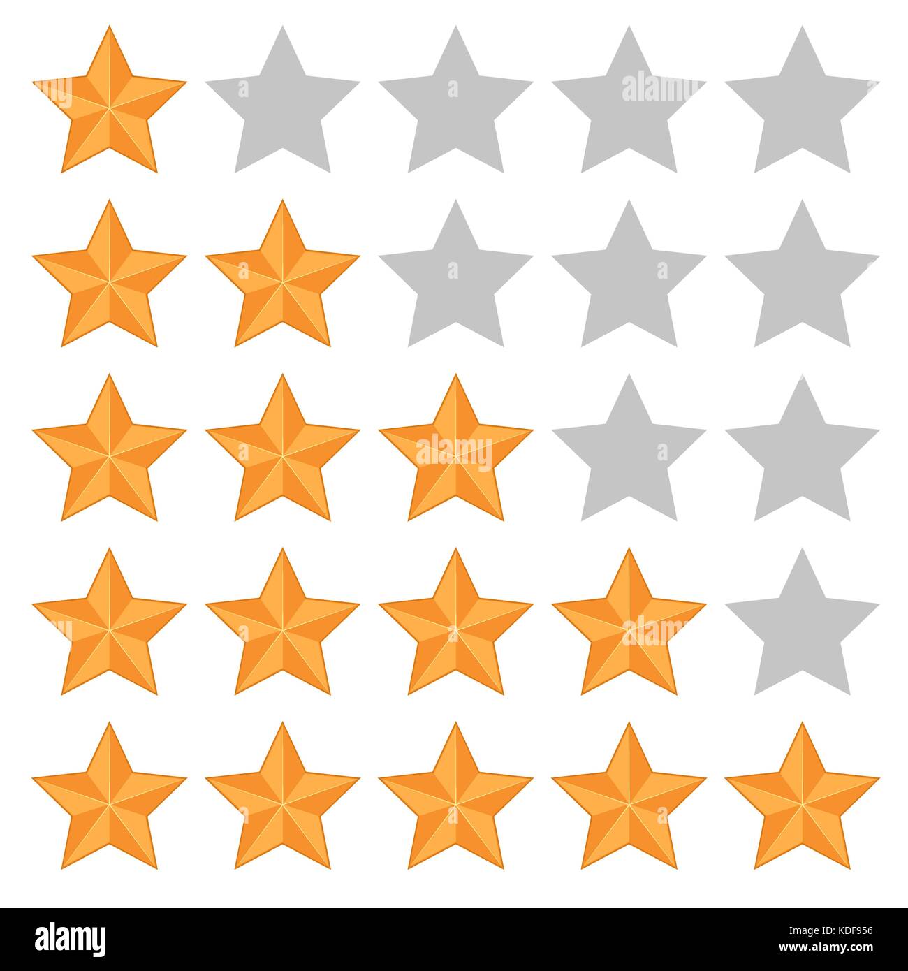Five star rating. Different ranks Stock Vector Image & Art - Alamy