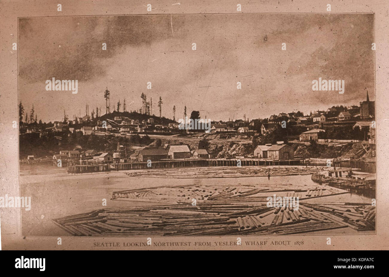 Seattle waterfront, circa 1878 Stock Photo - Alamy