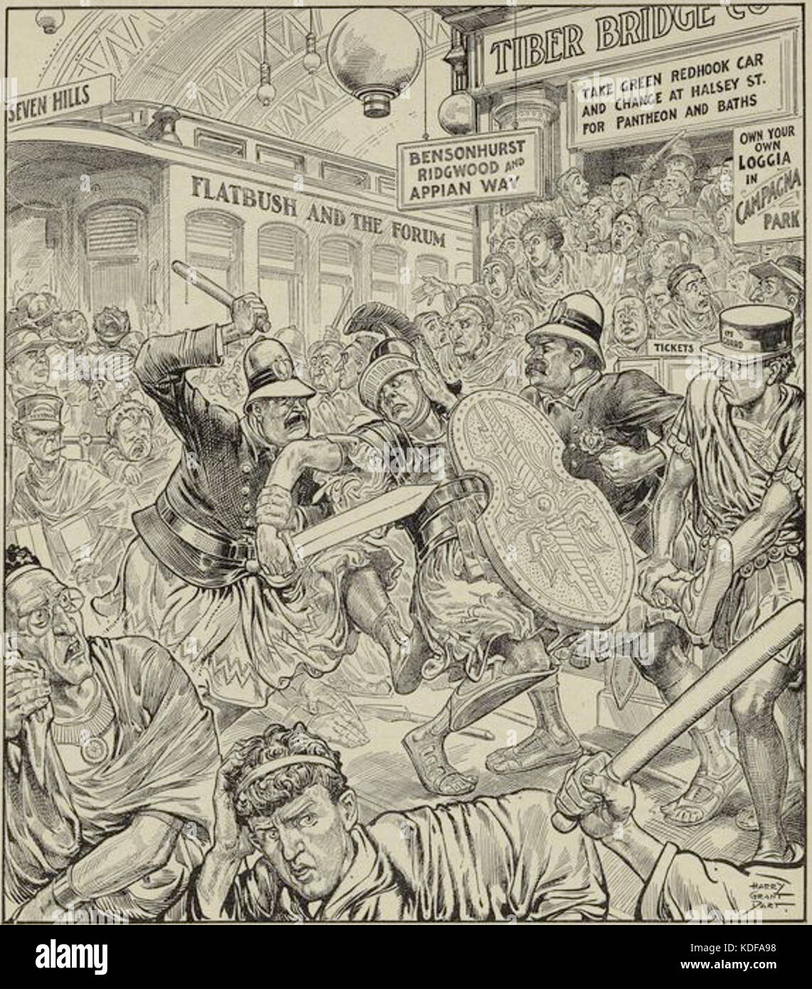 Horatius at the Bridge Harry Grant Dart Stock Photo - Alamy