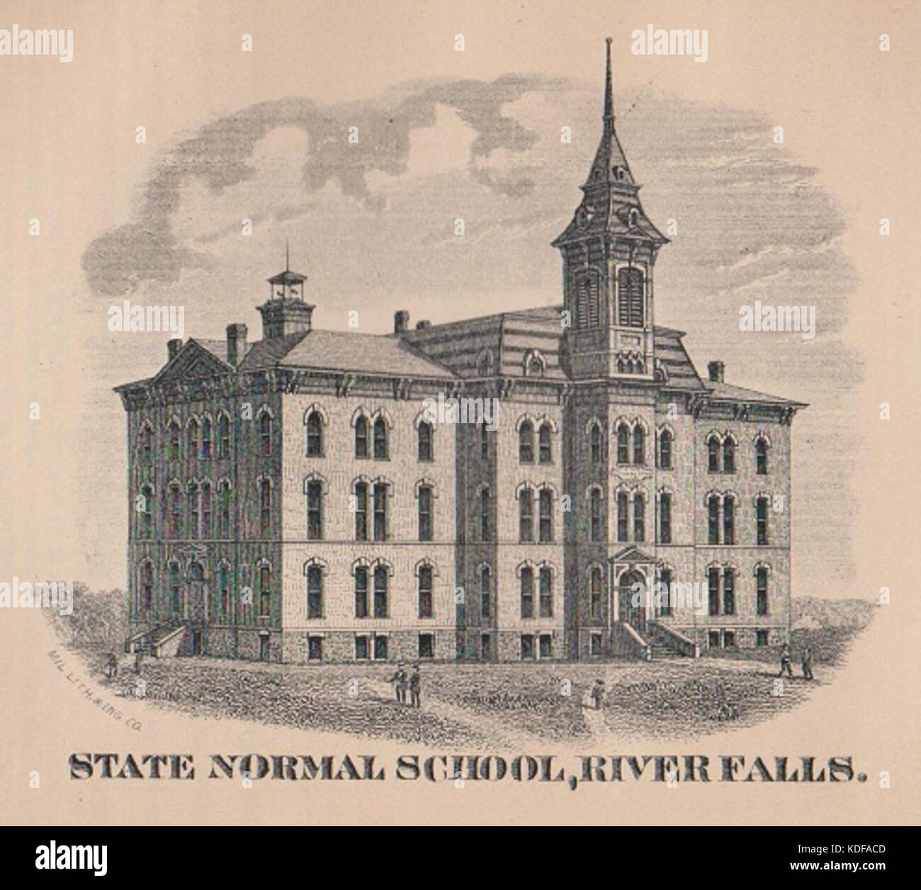 River Falls Normal Building Stock Photo - Alamy