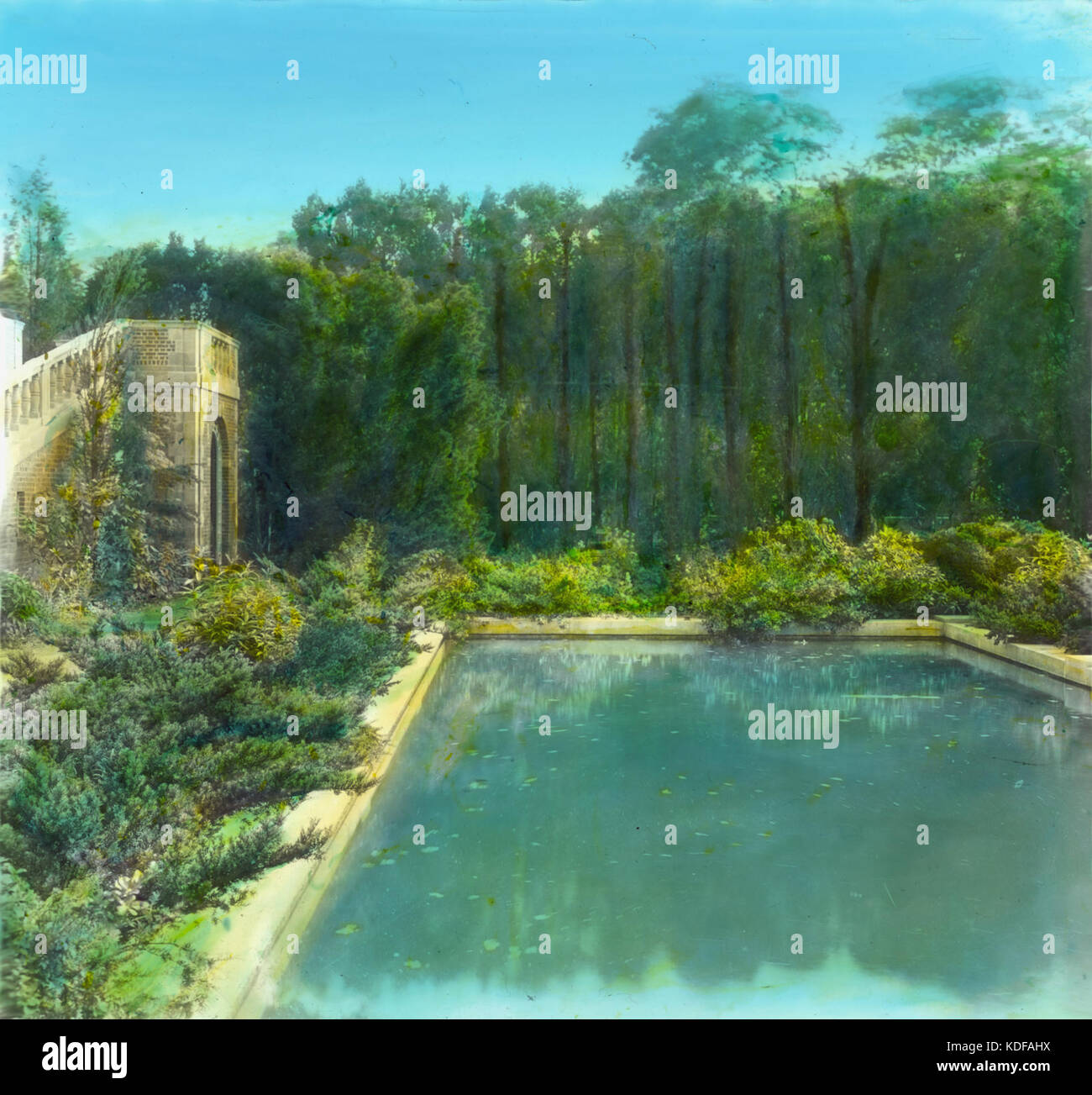 Ornamental pool at The Braes Herbert Lee Pratt estate Glen Cove New ...