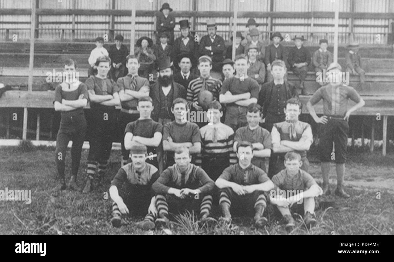 This image shows members of the Port Adelaide team from the 1870s and ...