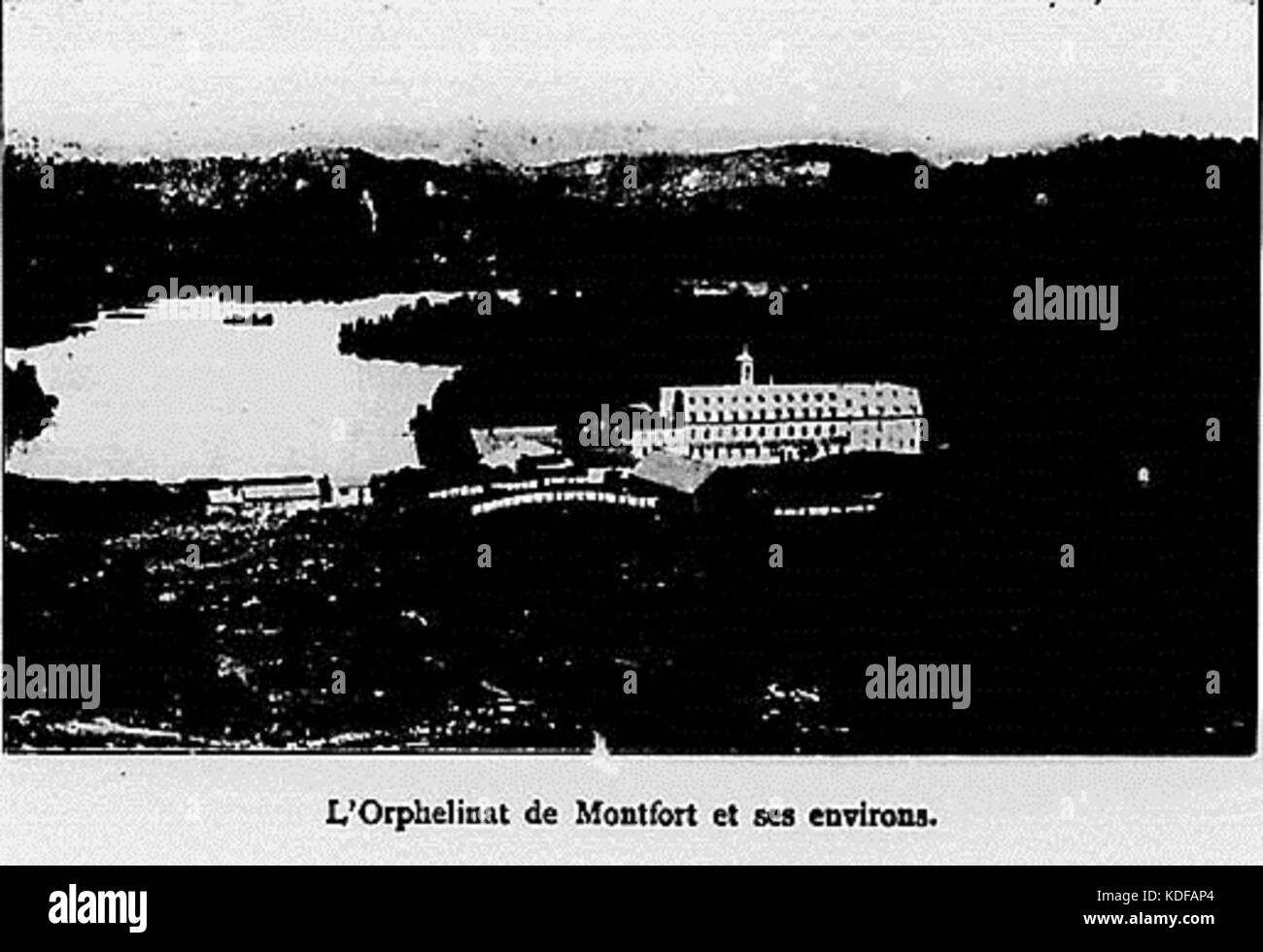Orphelinat agricole de Notre Dame de Montfort, dominant le lac ...