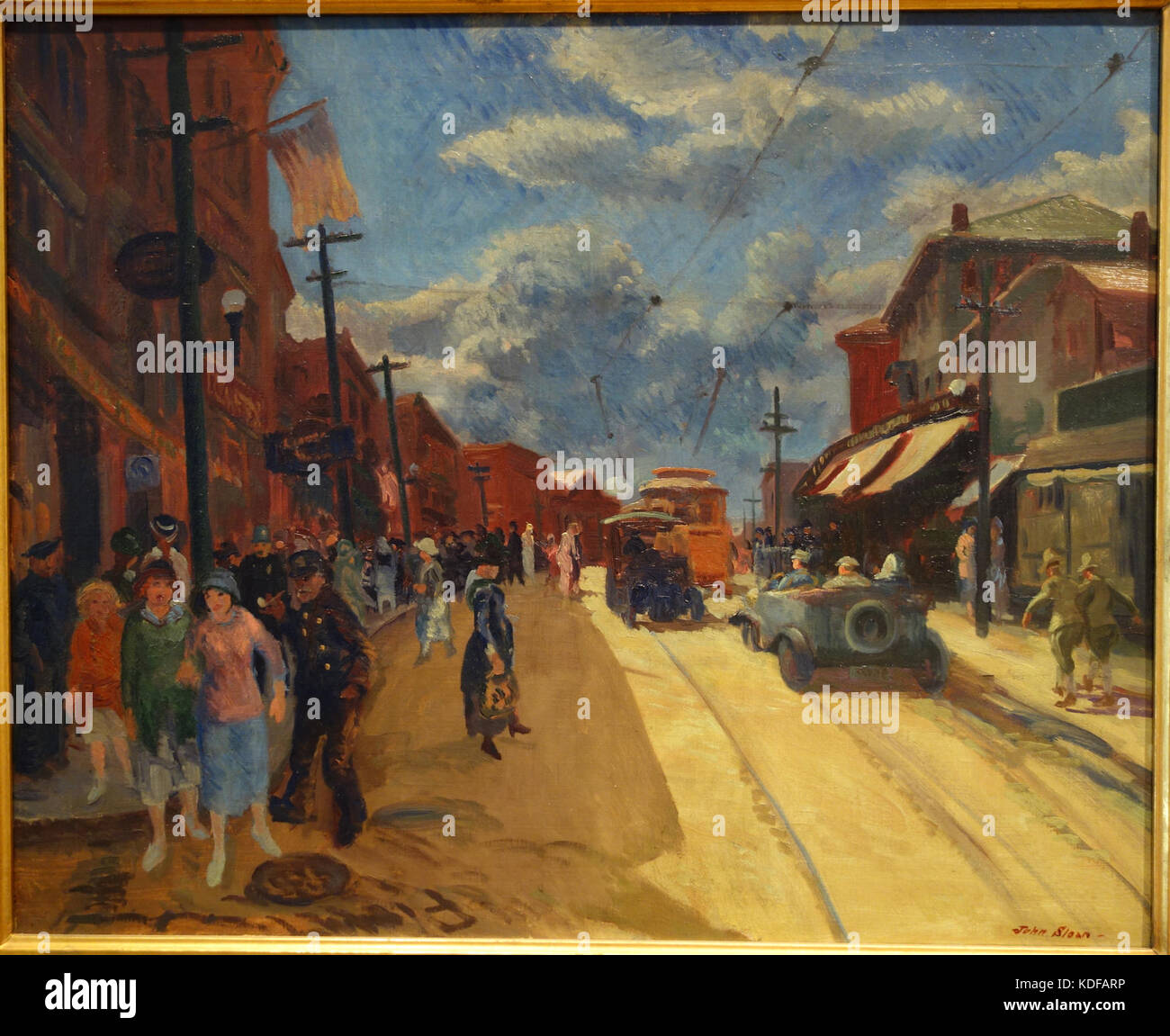 Main Street, Gloucester, by John Sloan, 1917, oil on canvas New Britain ...
