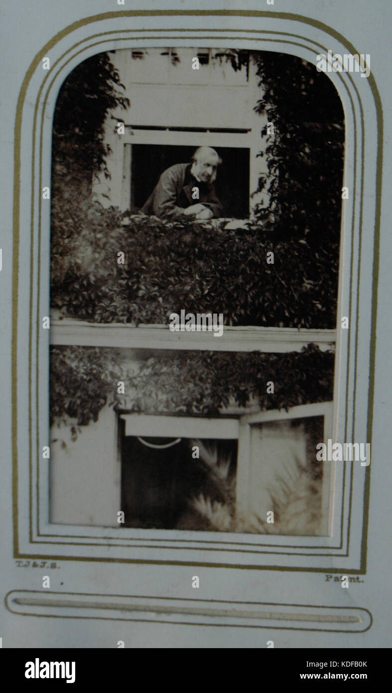 Photo of William Fane de Salis (died 1896) leaning out of a window at ...
