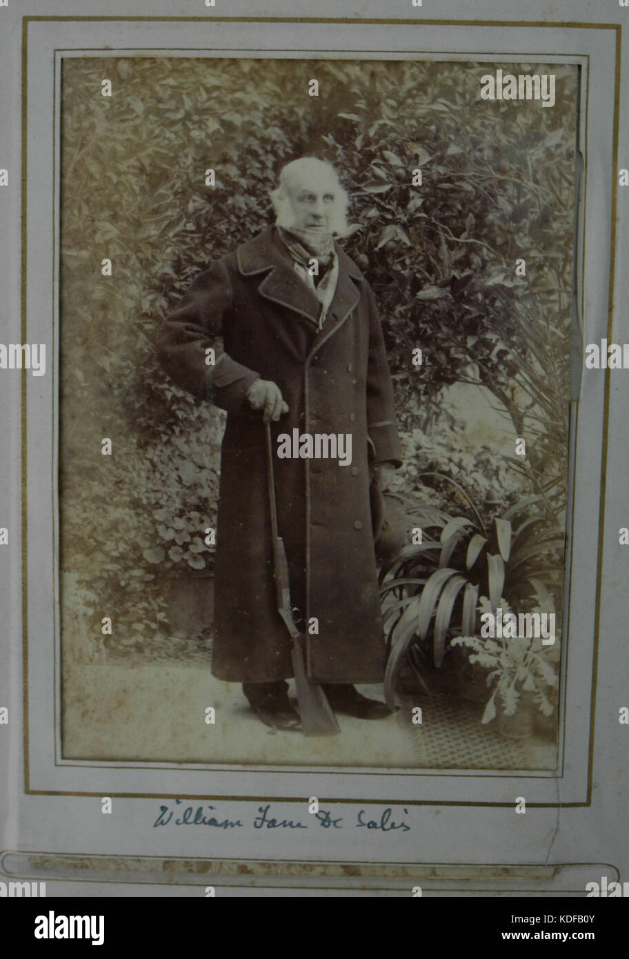 Photo of William Fane De Salis (1812 1896) with a shotgun, in a ...