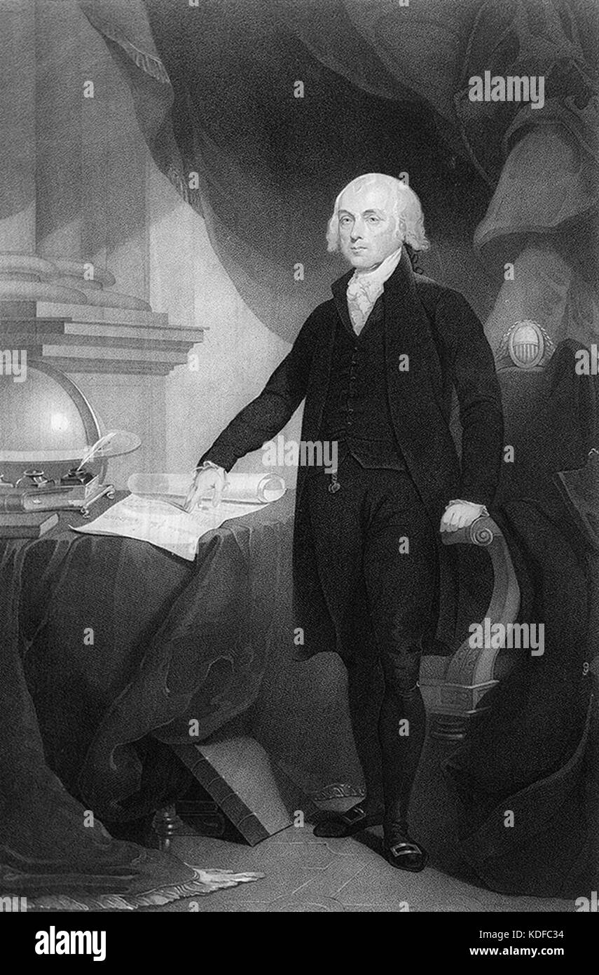 President james madison art hi-res stock photography and images - Alamy