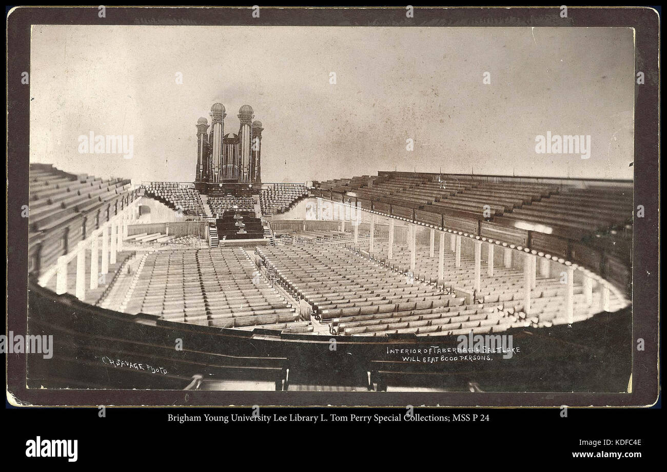 Interior of the Tabernacle. Will seat 8,000 persons, C.R. Savage, Photo ...