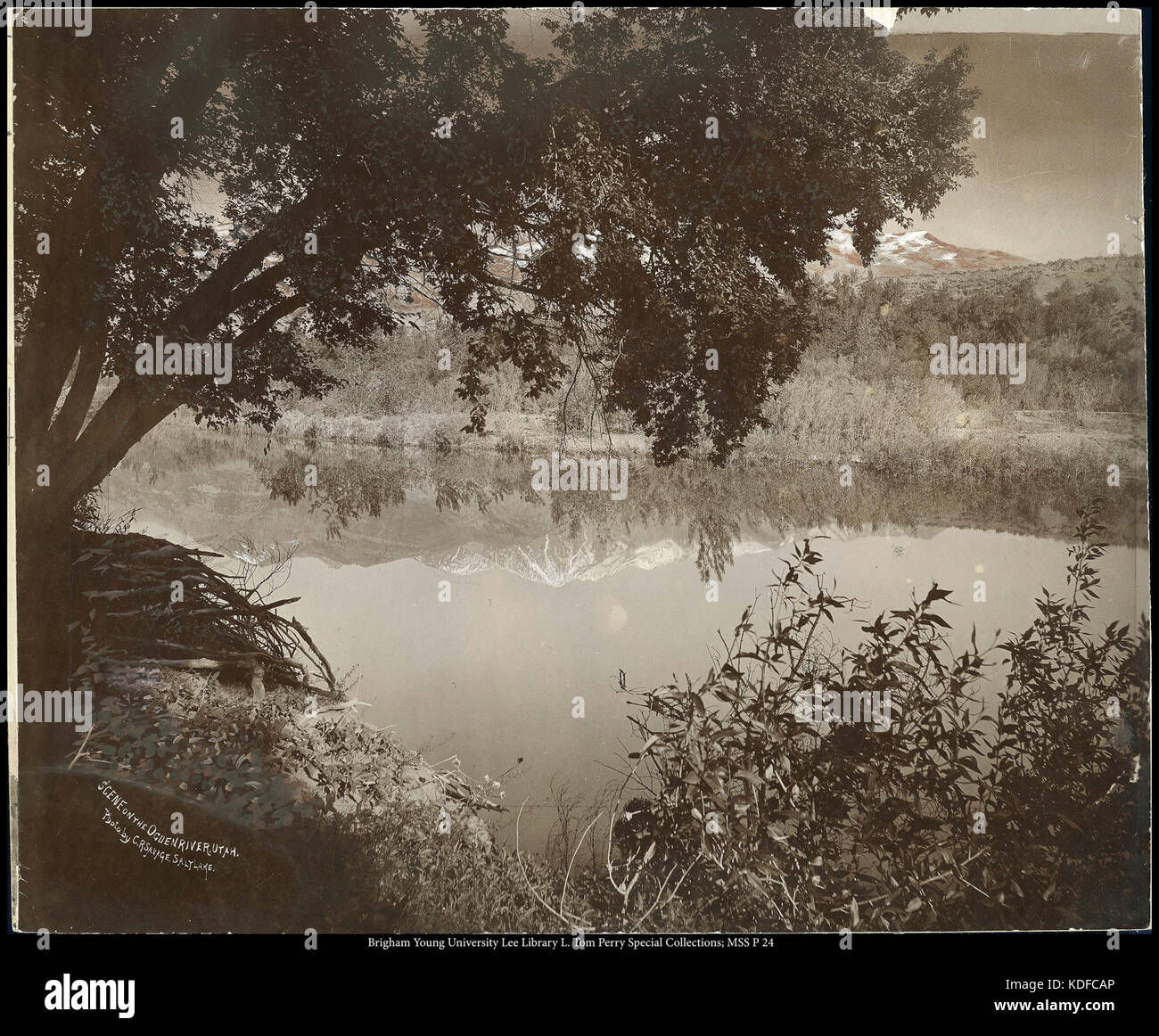 Scene on the Ogden River, Utah. Photo by C.R. Savage, Salt Lake Stock ...
