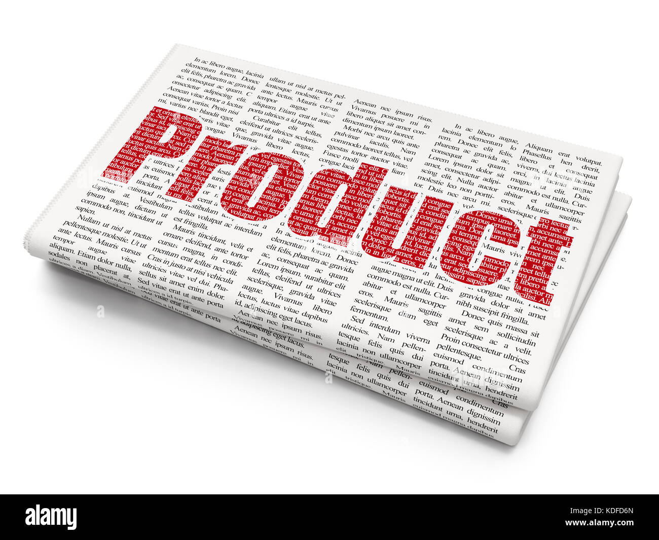 Advertising concept: Product on Newspaper background Stock Photo - Alamy
