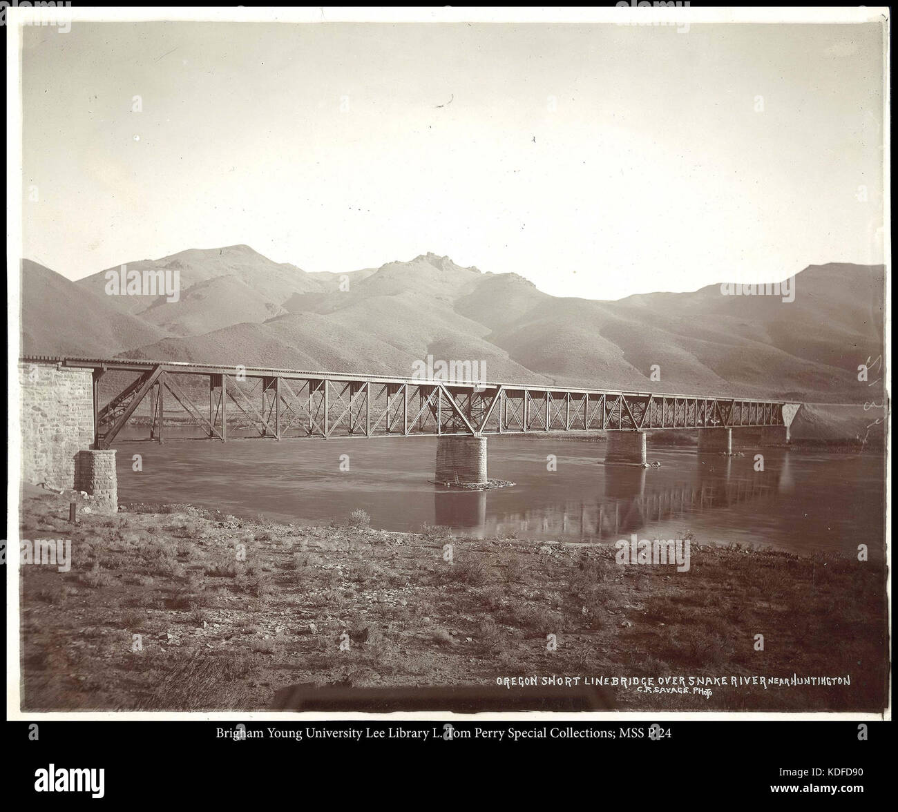 Oregon Short Line Bridge over Snake River near Huntington; C.R. Savage ...