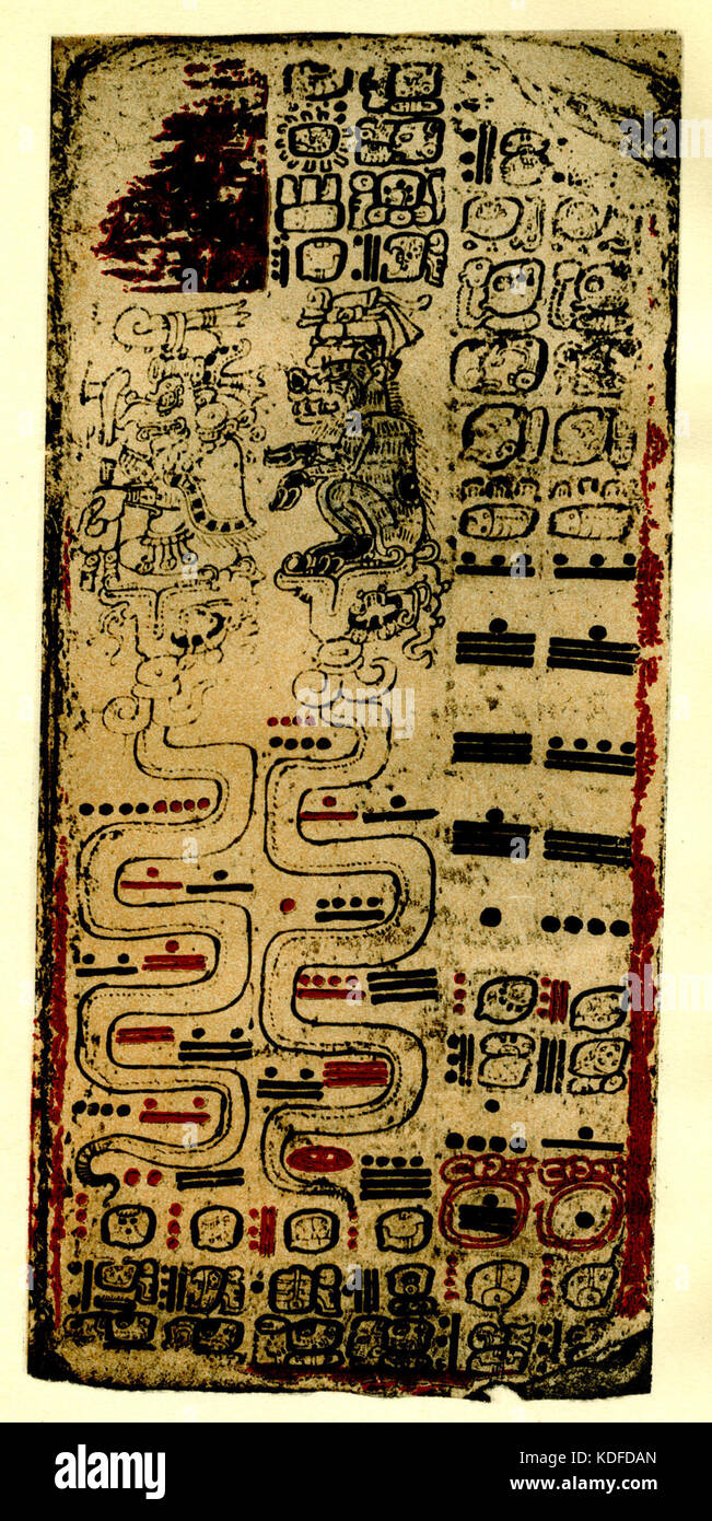 Maya Hieroglyphs Plate 32 Stock Photo - Alamy