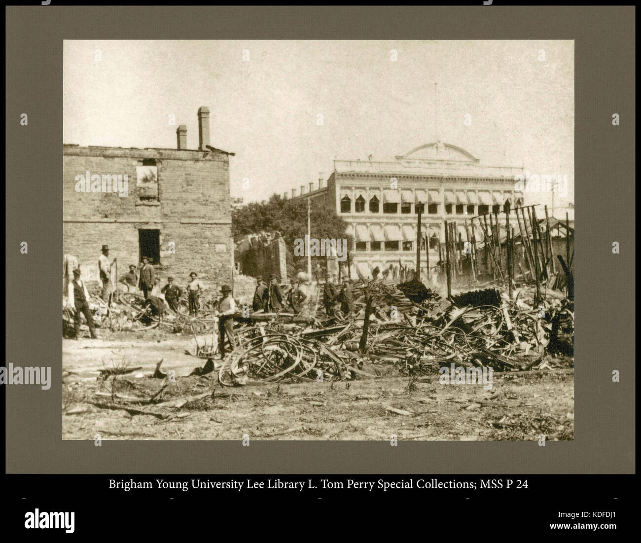 Remains of Savage fire Stock Photo - Alamy