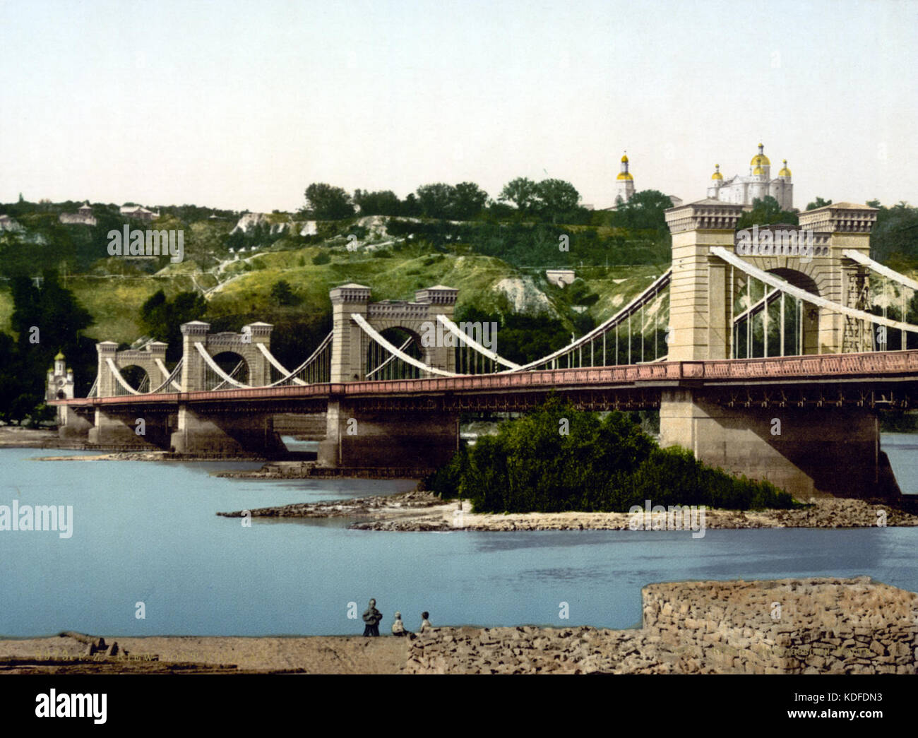 Nicholas Chain Bridge LOC 03819 Stock Photo - Alamy
